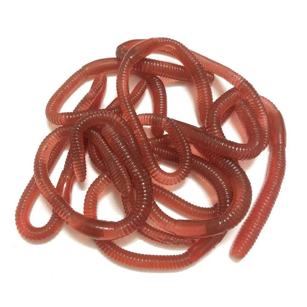 10pcs Simulated Earthworms Toy Flexible Stretchy Fake Worm Prank Toys ...