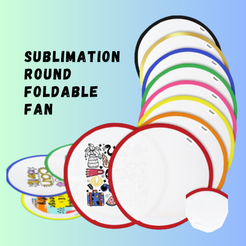 Sublimation Round Fan / Foldable Fan / Twisted Fan (100 pcs per bundle ...
