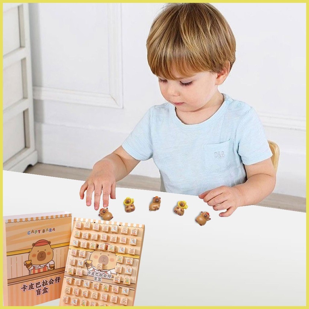Mini Capybara Figurines Kit Desktop Decor Small Figures Cartoon ...