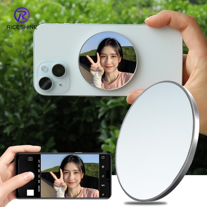 Creative Mini Round Cell Phone Rear Camera Auxiliary Selfie Mirror ...