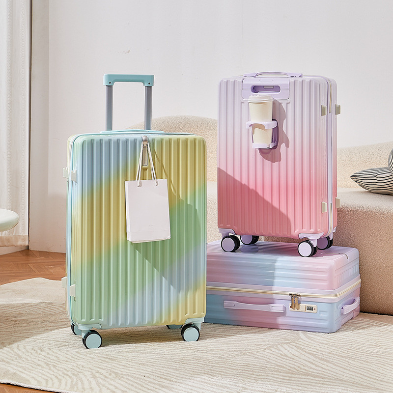 New Gradient Color Luggage Female Good-looking Trolley Case Male Large ...