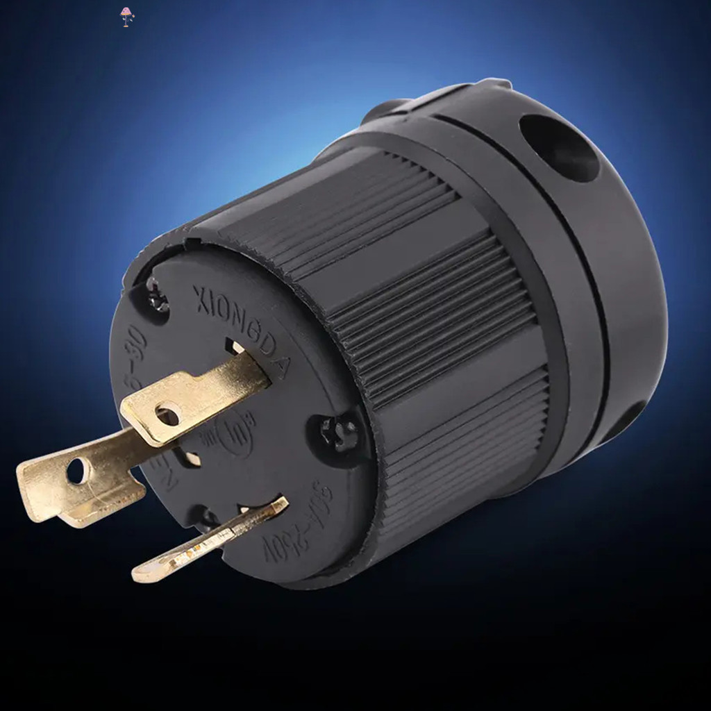 3 Wire Twists Lock Electrical Plug Connector 30A 250Volt AC-Rewirable ...