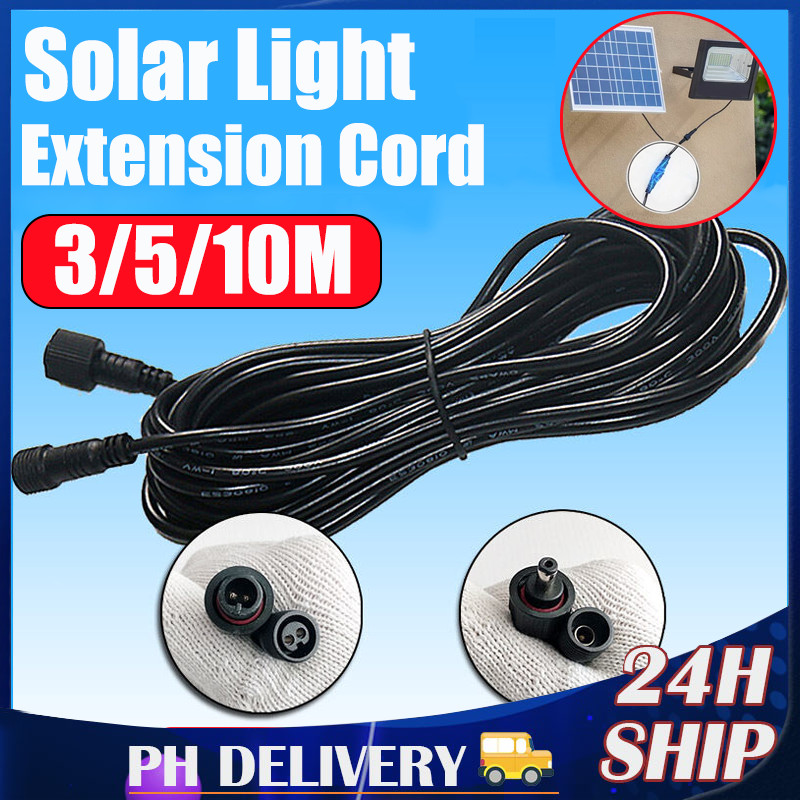Solar Light Extension Cable Waterproof 3m5m 10m Bi-Pin Socket DC Plug ...