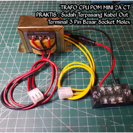 Pom Mini 2A CT CPU Transformer Already Installed Large 3-Pin Out Socket ...