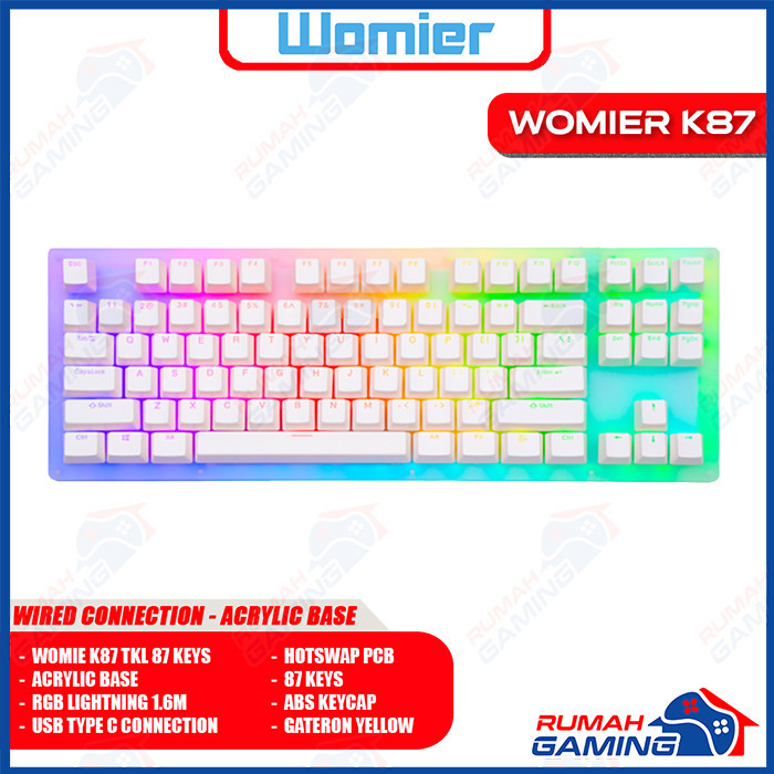 WOMIER K87 - TKL 87 Keys - Wired - Rgb - Hotswap - Mechanical Keyboard | Shopee Philippines