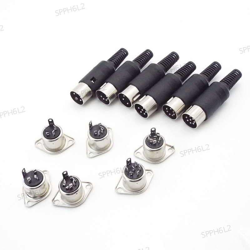 3/4/5/6/7/8 Pin DIN Male Female Plug with Plastic Handle DIN Audio ...