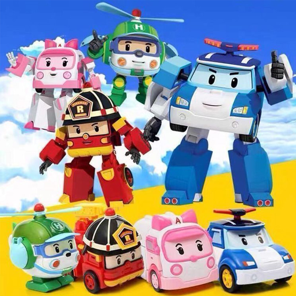 COD Robot Car Police Deformation Transformer Car Toys Cartoon Robot Toy ...