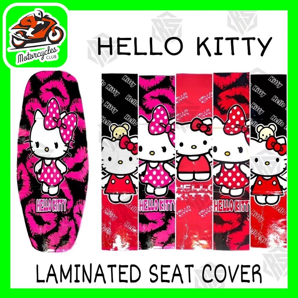 MOTORCYCLE LAMINATED SEAT COVER HELLO KITTY UNIVERSAL [HURRICANE SPEED ...