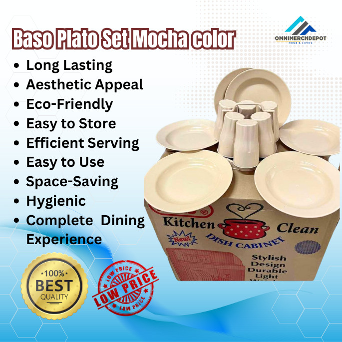 Baso Plato Set Mocha color 12 Exquisite Pieces Mocha Color Diningware ...