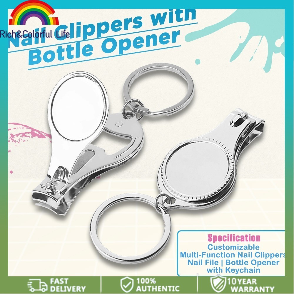 2in1 Nail Cutter with Bottle Opener Stainless Steel Customizable Nail ...