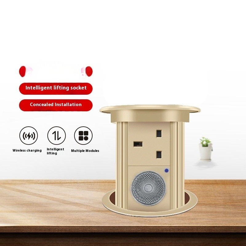 British Standard Lifting Socket Embedded Electric Desktop Island ...