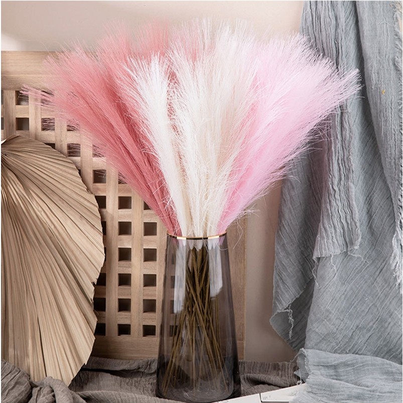 5pcs/set Artificial Pampas Grass Fluffy Artificial Fake Flower Boho ...