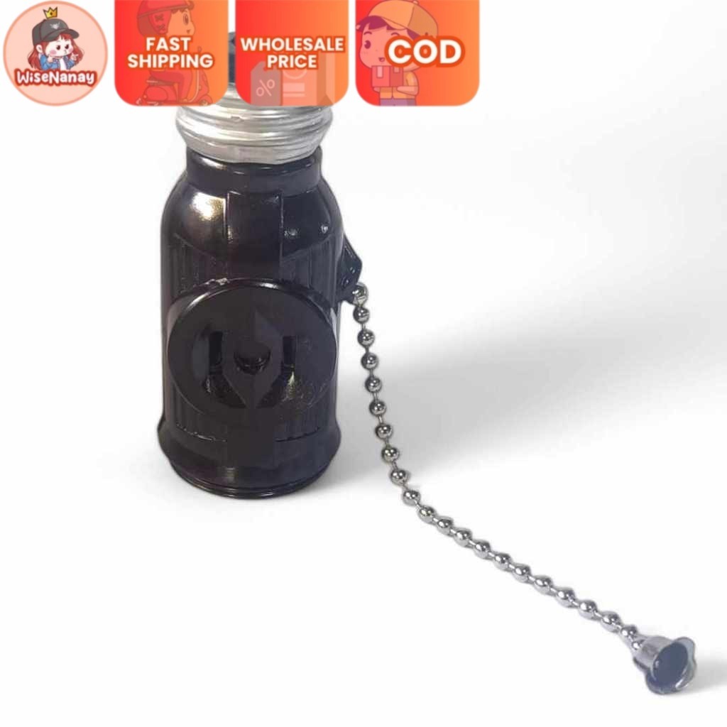 WiseNanay Double Socket Outlet with Pull Chain Bulb Holder | Shopee ...
