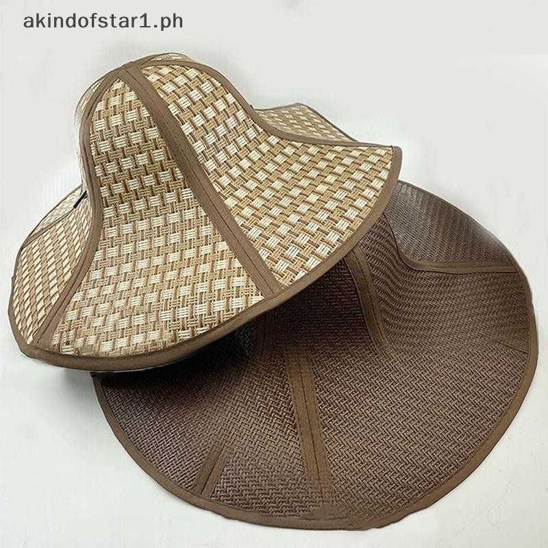 { OD } Foldable Straw Hat Practical Sun Protection Farming Beach Hat ...