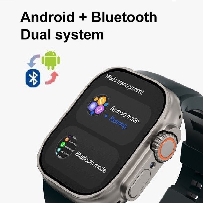 4G/5G Android Smart Watch With SIM Card WiFi DT ultra3 AMOLED Dual ...