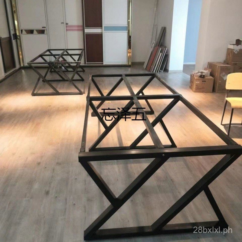 ws Painted Iron Art Steel Frame Office Desk Conference Table Dining ...