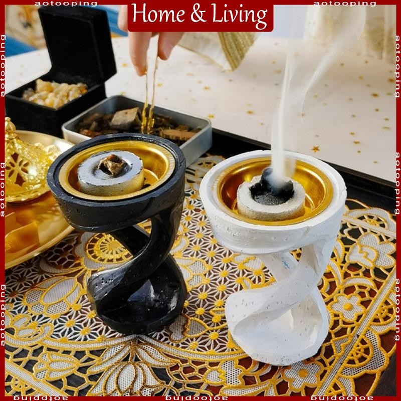 AOTO Middle Eastern Incenses Holder Resins Twist Shape Bakhoor Burners ...