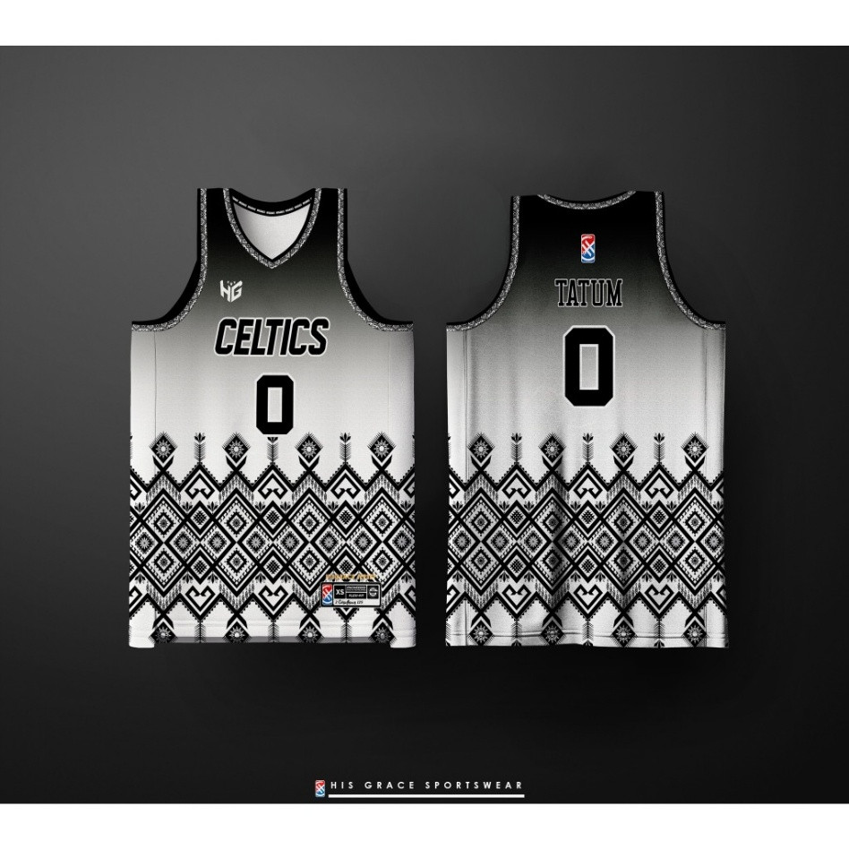 263 HG BASKETBALL CONCEPTCELTICS AZTEC GRAY BLACK WHITE FULL ...