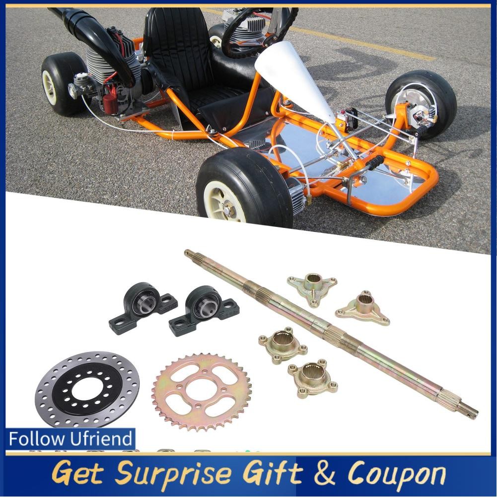Ufriend 24inch Rear Axle Kit Go Kart 24 Inch Heavy Duty Sprocket Brake ...