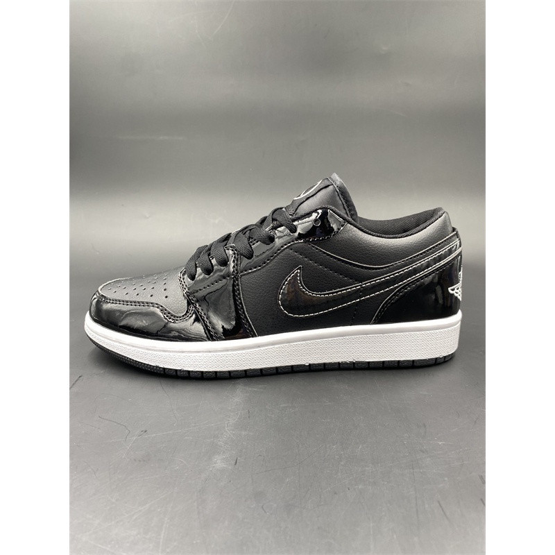 New design Air Jordan 1 AJ1 low se aew "black and white" men shoes ...