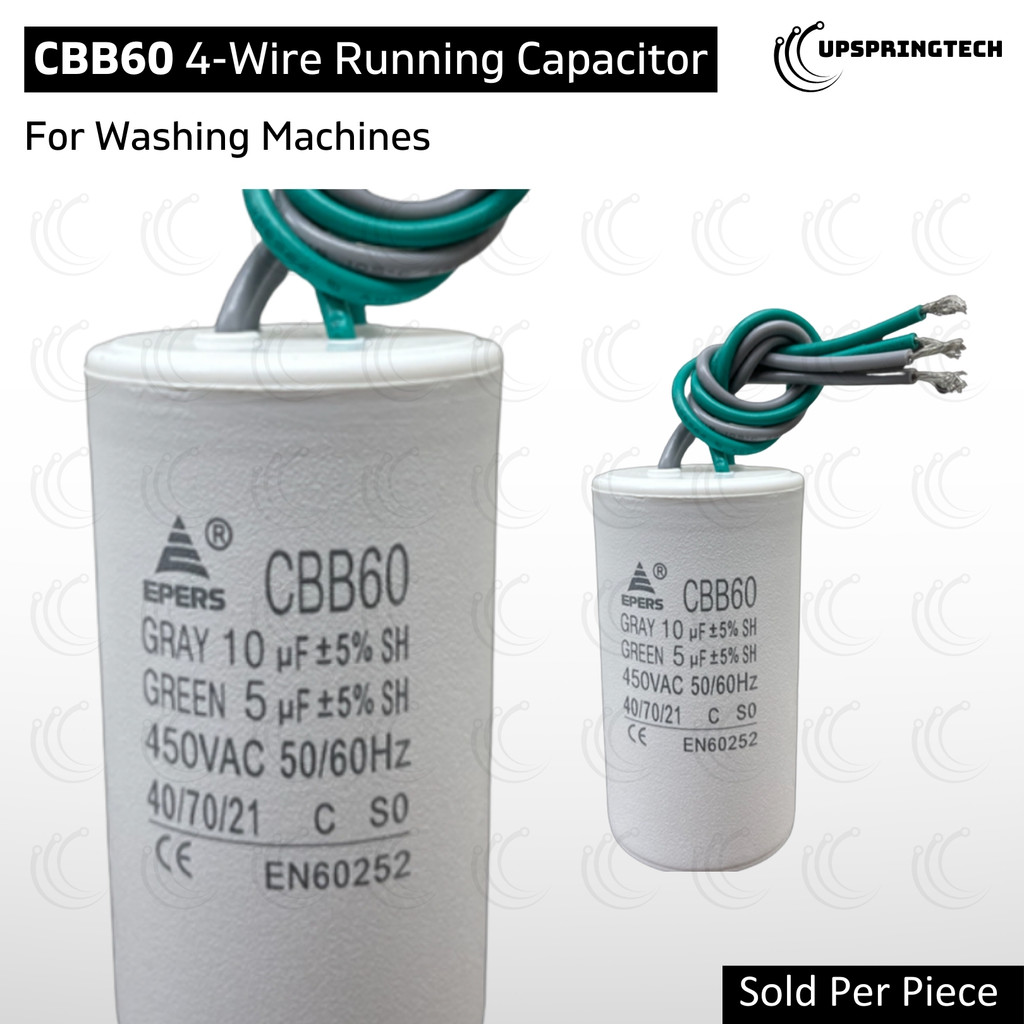Epers CBB60 4-Wire Running Capacitor for Washing Machines | Shopee ...