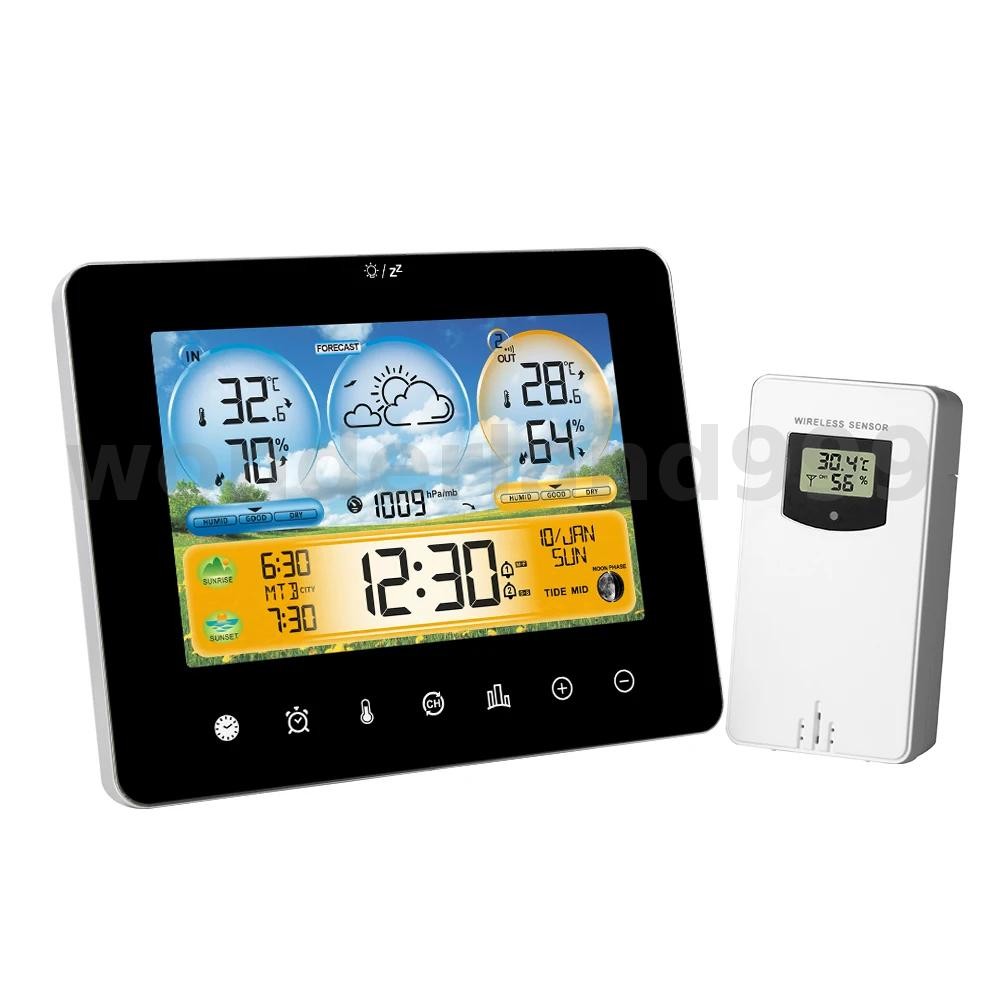 Multifunctional Touchscreen Weather Station Alarm Clock Wireless ...