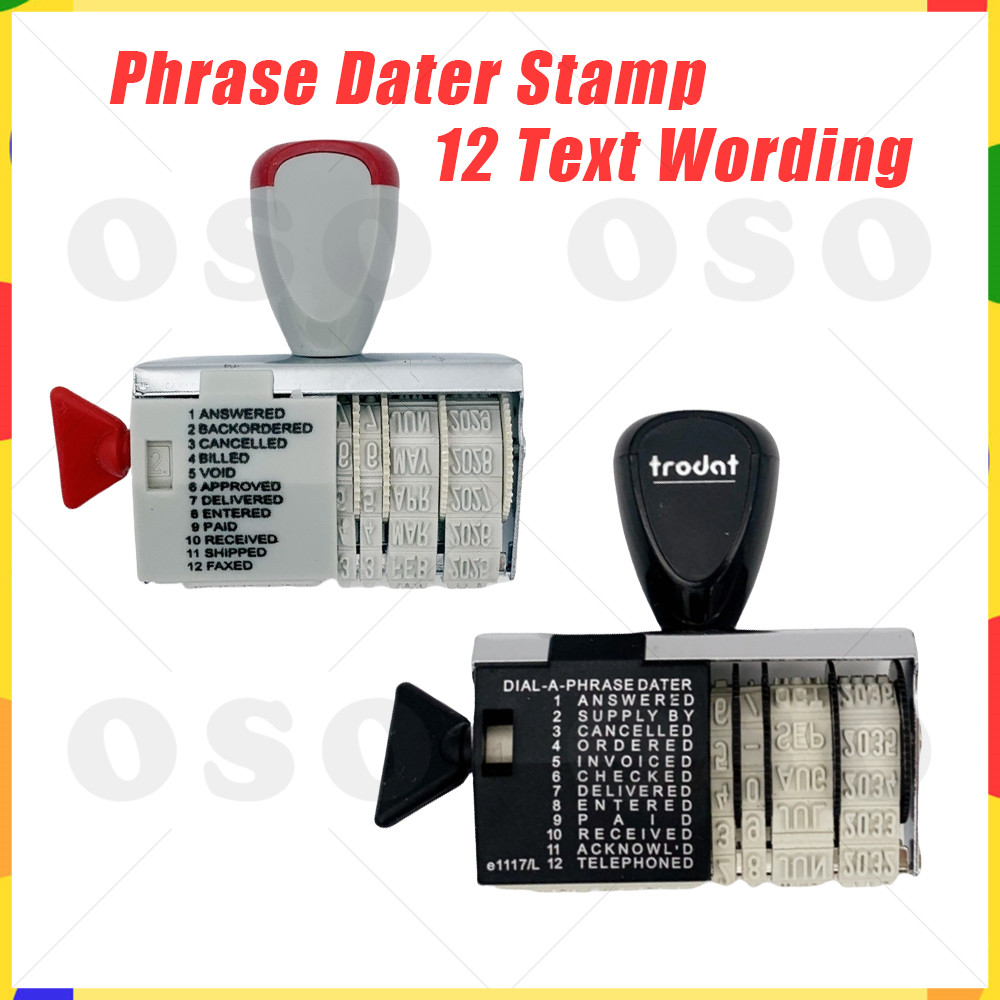 Numbering Phrase Dater Stamp Office Stamp Tarikh Cop Stamp 12 Text ...