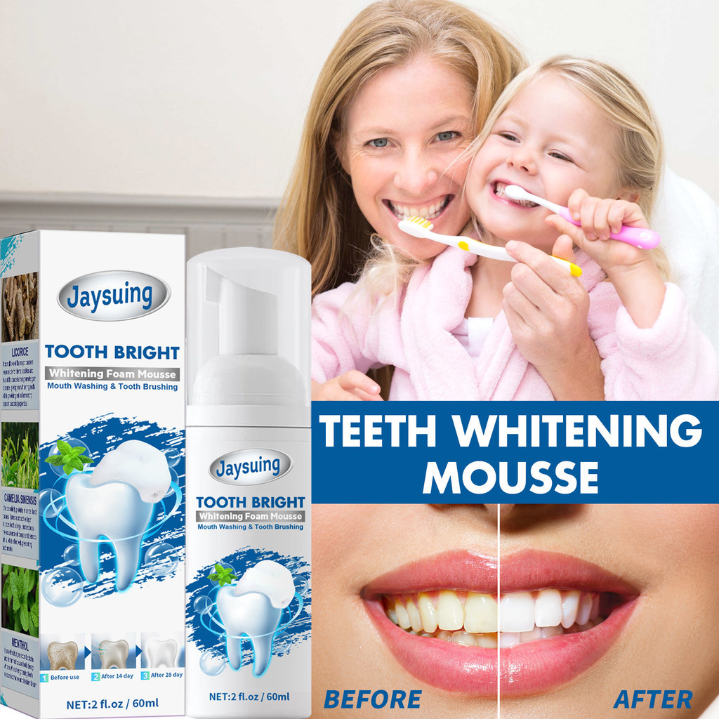 Jaysuing Whitening Mousse Toothpaste - Foaming Oral Cleaner for Fresh ...