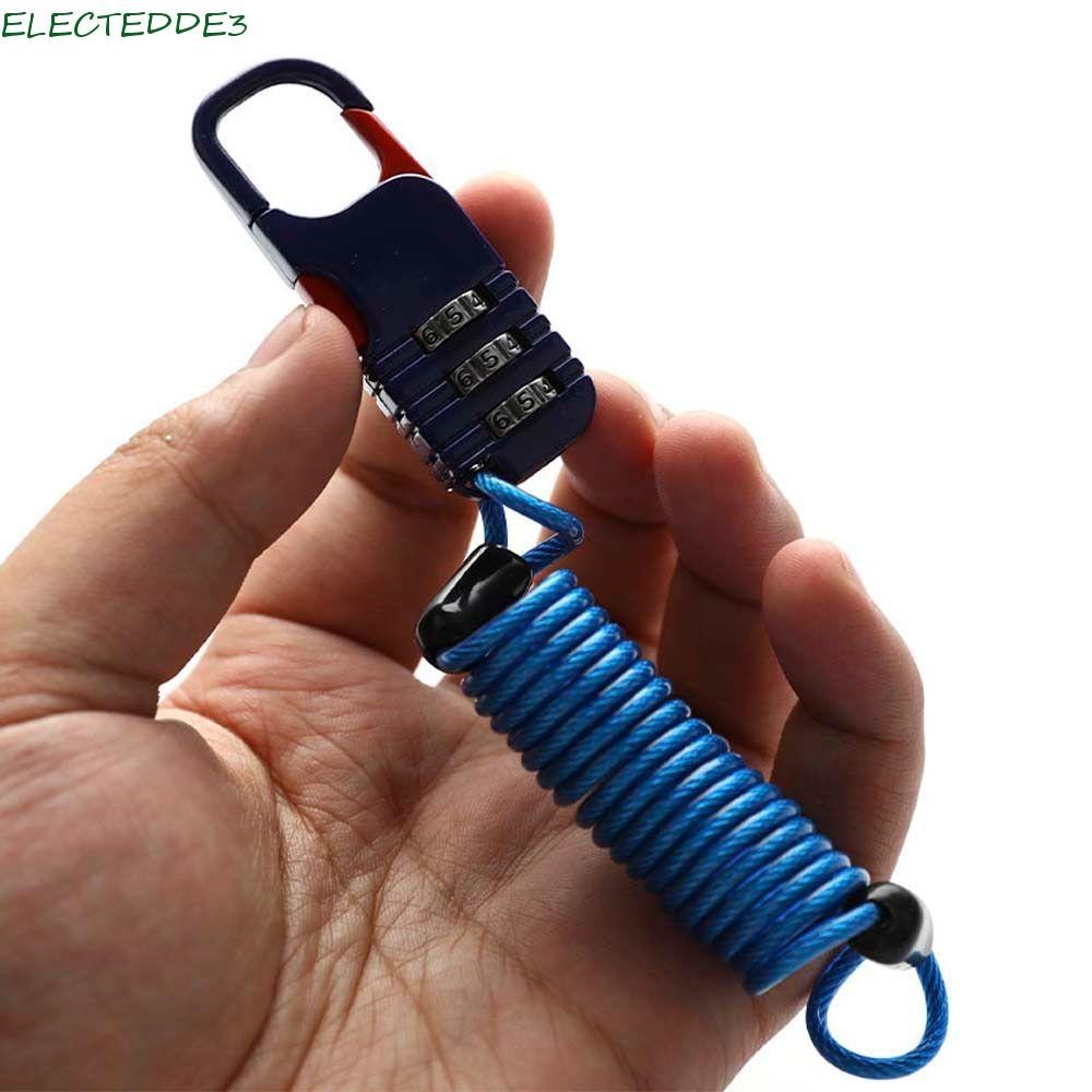 SELECTEDDE Bicycle Rope Lock, Three Digit Password Combination Safety ...