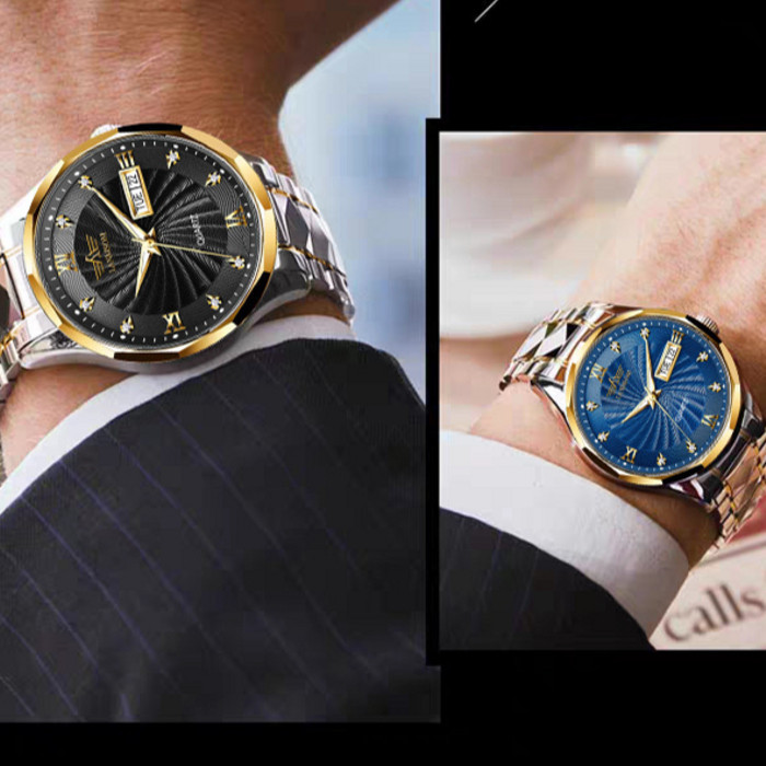 Mens Automatic Watches Diamond Self Winding Mechanical Gold Luxury ...