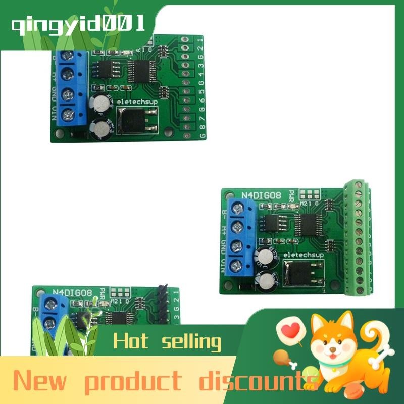qingyid001 8Ch Input/Output Digital Switch TTL LvTTL CMOS RS485 IO Control Module Modbus Rtu ...