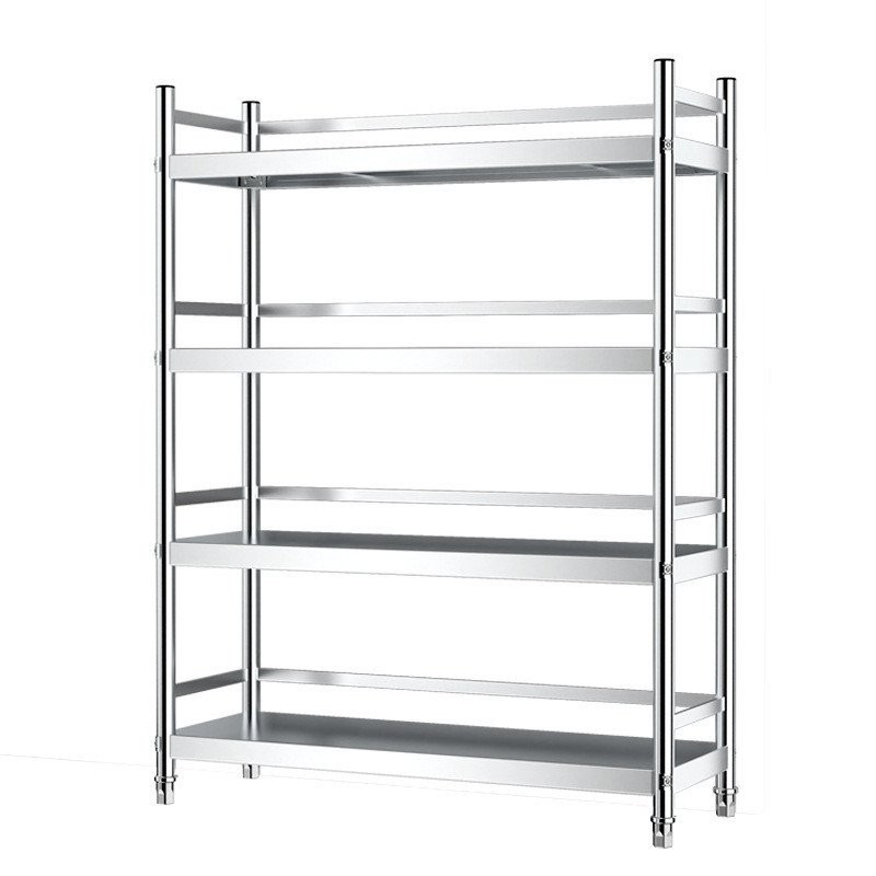 Stainless Steel Kitchen Storage Rack with Fence Microwave Oven Rack ...