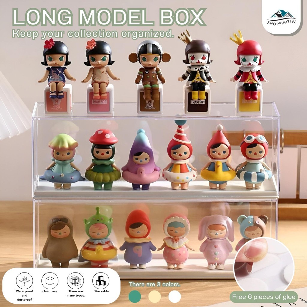 Lego Popmart Molly Transparent Display Box Blind Box Action Figure Doll ...