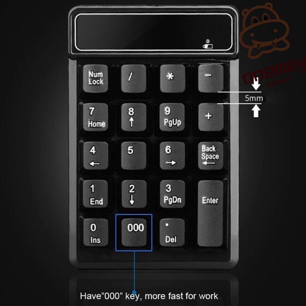ONE-MAYSHOW Wireless Wired Keyboard, 2.4GHz Mini USB Numeric Keypad ...