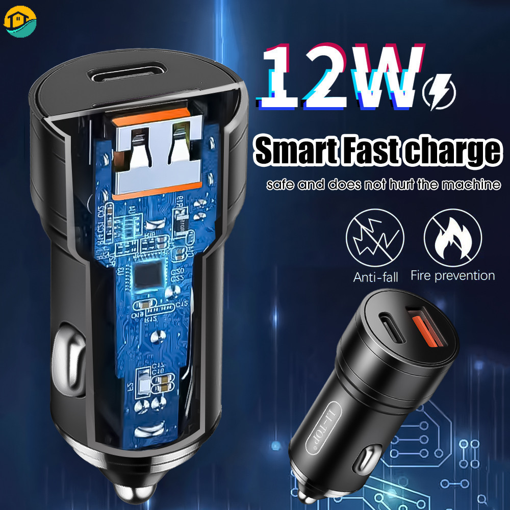 Universal PD12W Fast Charging Type-C & USB Dual Charging Port ...