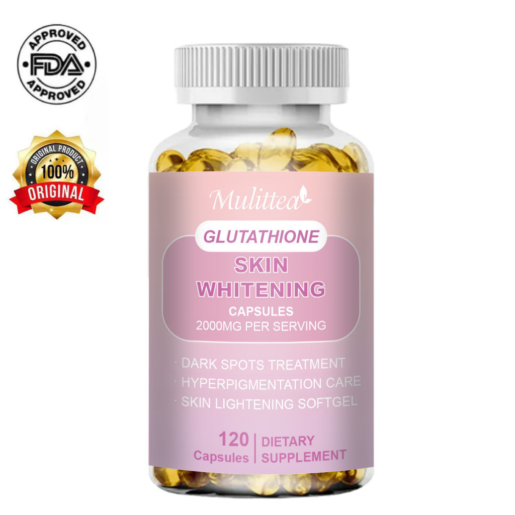 Mulittea Glutathione Whitening Capsule 2000mg Effective Skin Lightening ...