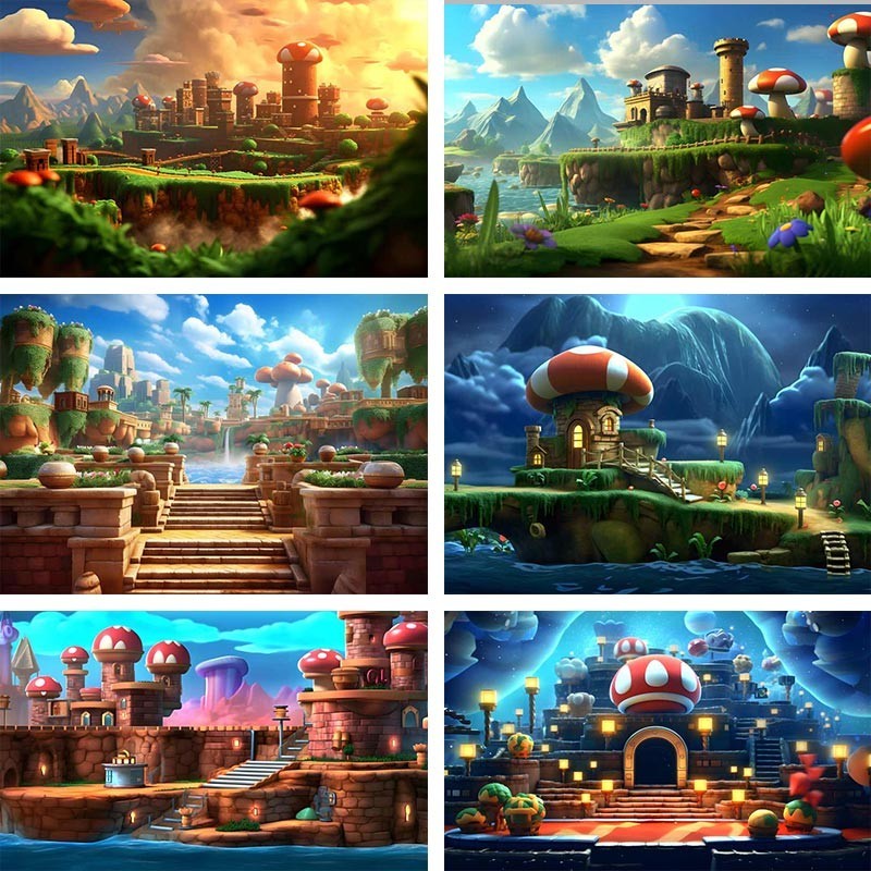 Super Mario Backdrop For Baby Shower New Born Cake Smash Boy Girl ...