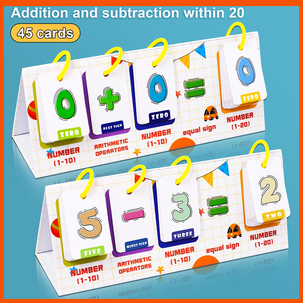Kids Math Calculation Calendar Flash Card Preschool Homeschool Practice ...