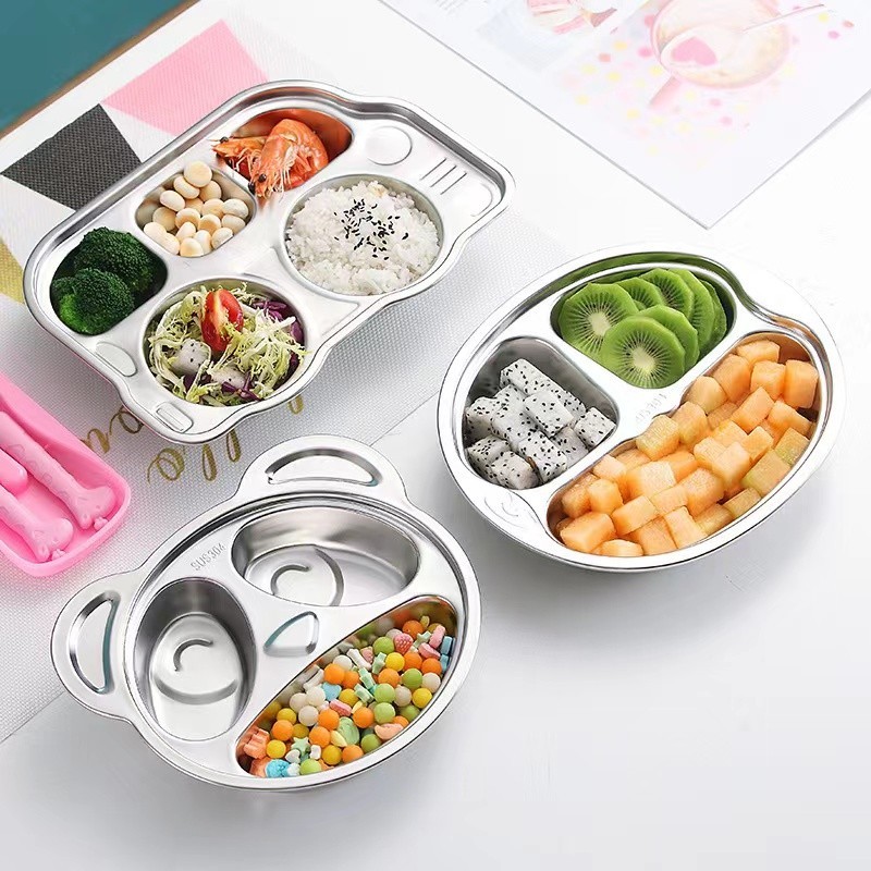 304 Stainless Steel Kids/Baby Divided Plate BPA Free Lunch and Dinner ...