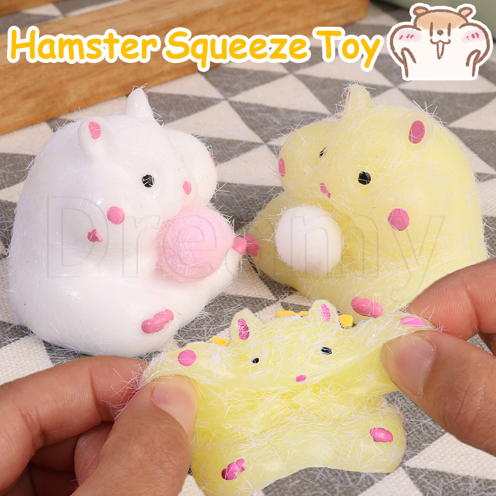 Cartoon Hamsters Squeeze Toy - Eat Cheese Hamsters Squeezing Dolls - 3D ...
