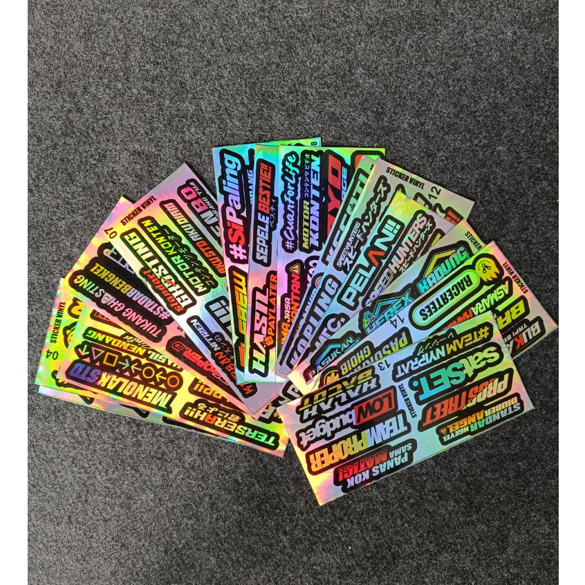 Sticker Racing Vinyl Pack Print & Cut Motorcycle Racing Hologram ...