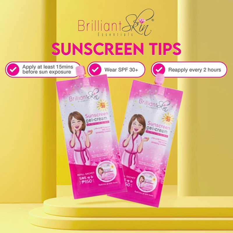 Orig BRILLIANT SKIN SUNBLOCK Sunscreen Gel Cream 50g | Shopee Philippines