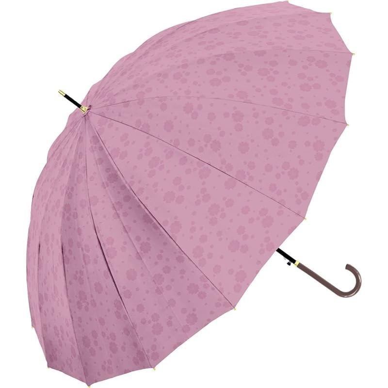 Nakatani - Umbrella Nakatani Natural Basic Long Umbrella 16 Bone Sakura Maiko Pink Flower [733 ...