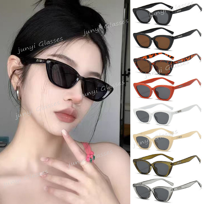 Korea Vintage Triangular Cat Eye Sunglasses For Women Small Frame ...