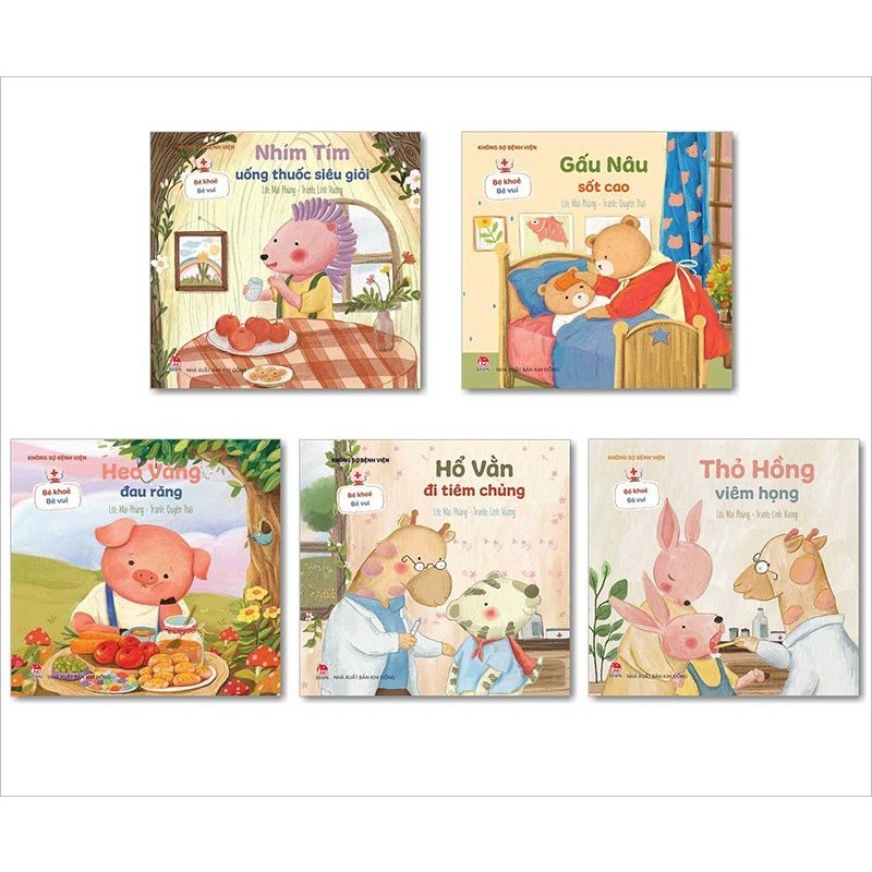 Books - Combo Baby healthy baby - Not afraid of Hospital (5 books) (Kim ...
