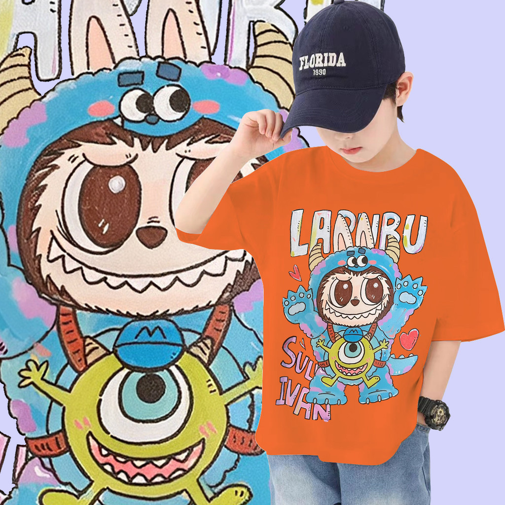 Labubu- 2024 New bubu Boo Pop Mart Children tee-cute Comfortable ...