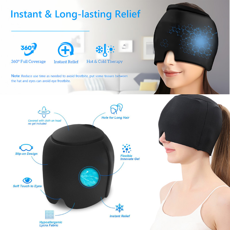Gel Cold Headache Cap Migraine Relief Cap Head Massager Antistress Head ...