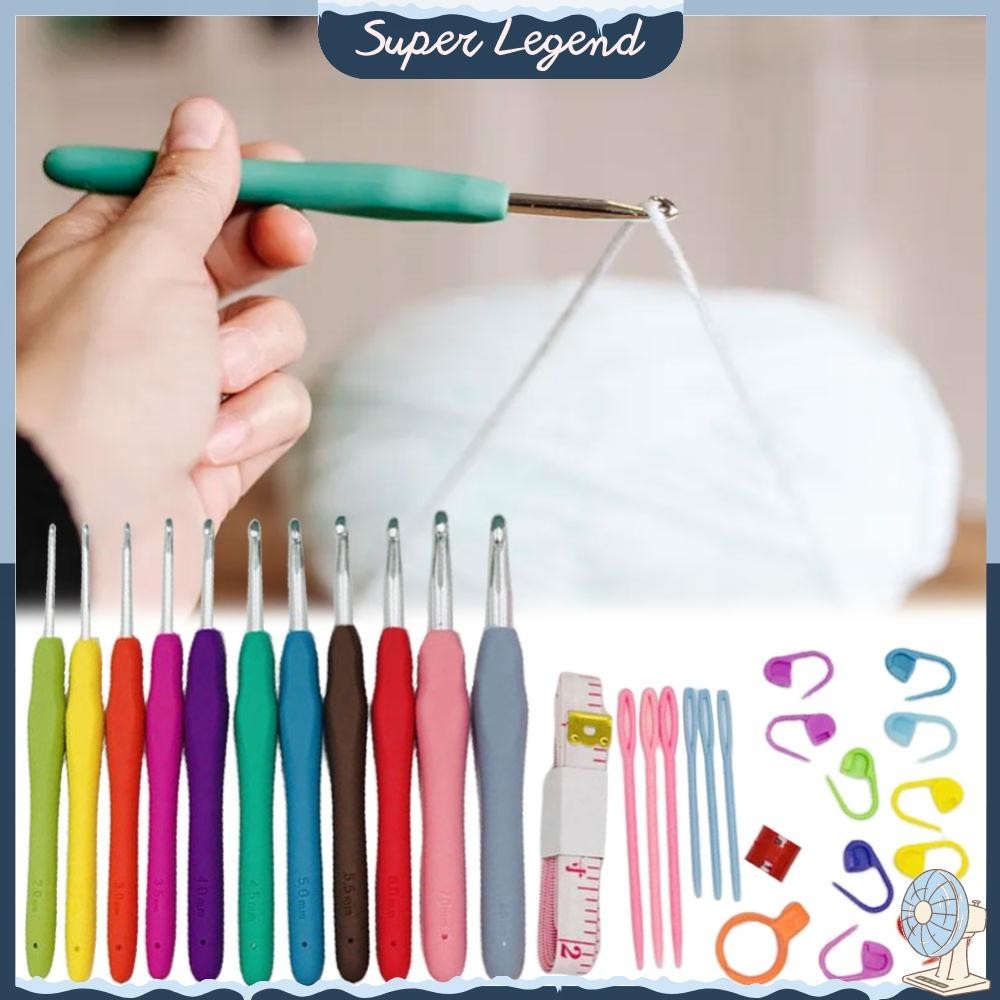 SuperLegend Crochet Hooks Set 11 Sizes Aluminum Crochet Hooks with Case ...