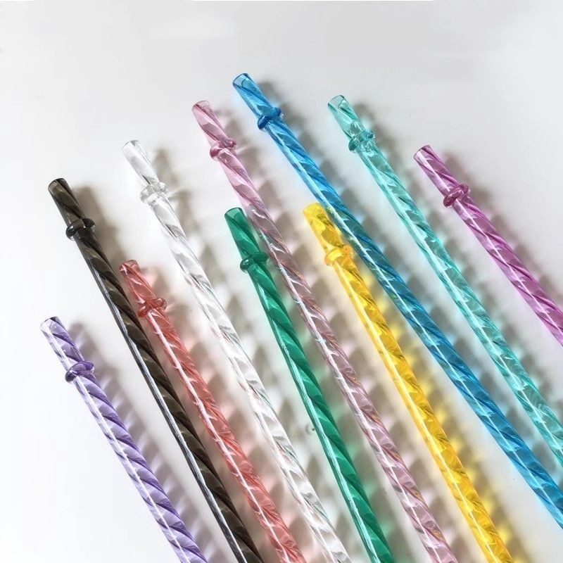 8mm x 260mm Straw Threaded Cup Accessories Milk Tea Beverage Bottle ...