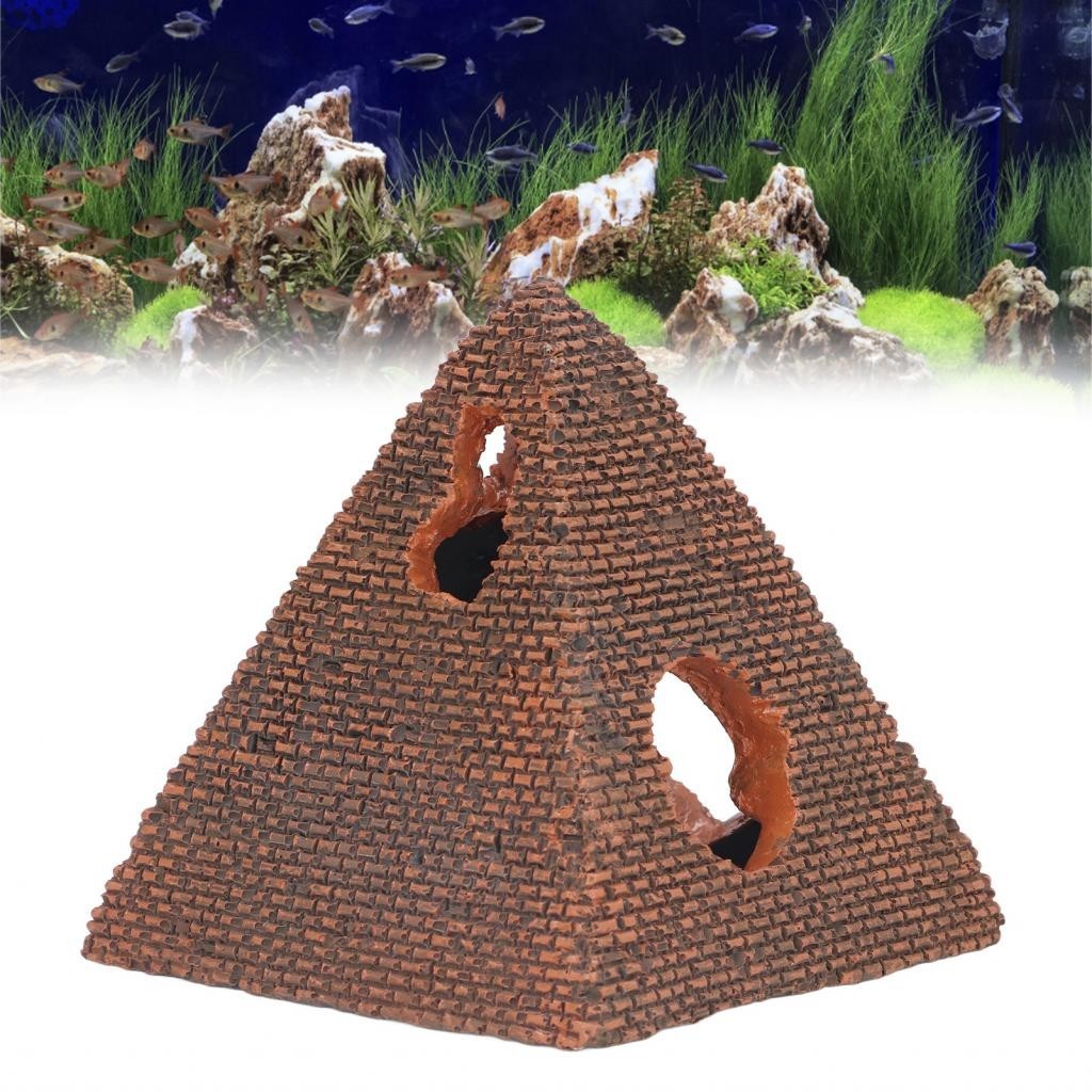 Icegg br/ Pyramids Fish Shrimp Hideouts Pyramid Tank Ornament | Shopee ...
